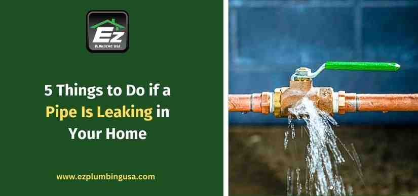 5 Things to Do if a Pipe Is Leaking in Your Home